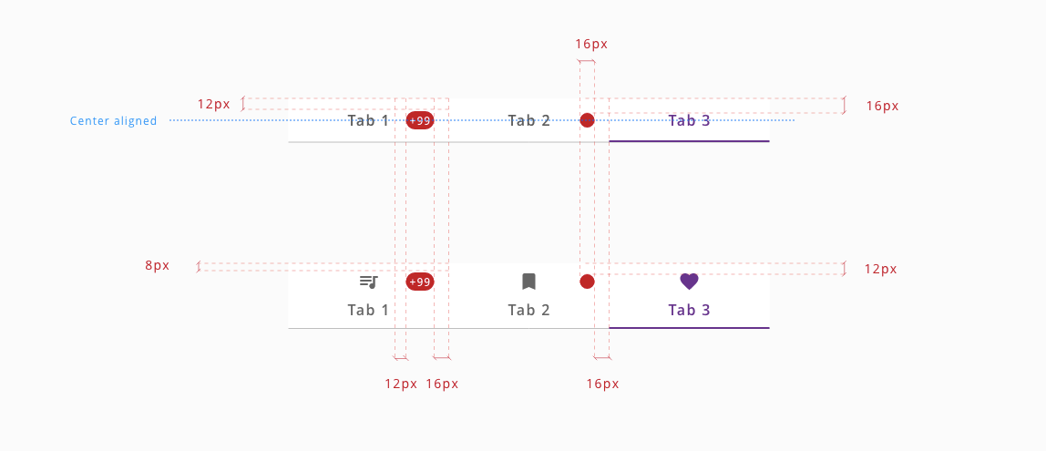 Tabs Specs— Halstack Design System