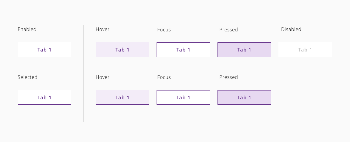 Tabs Specs— Halstack Design System