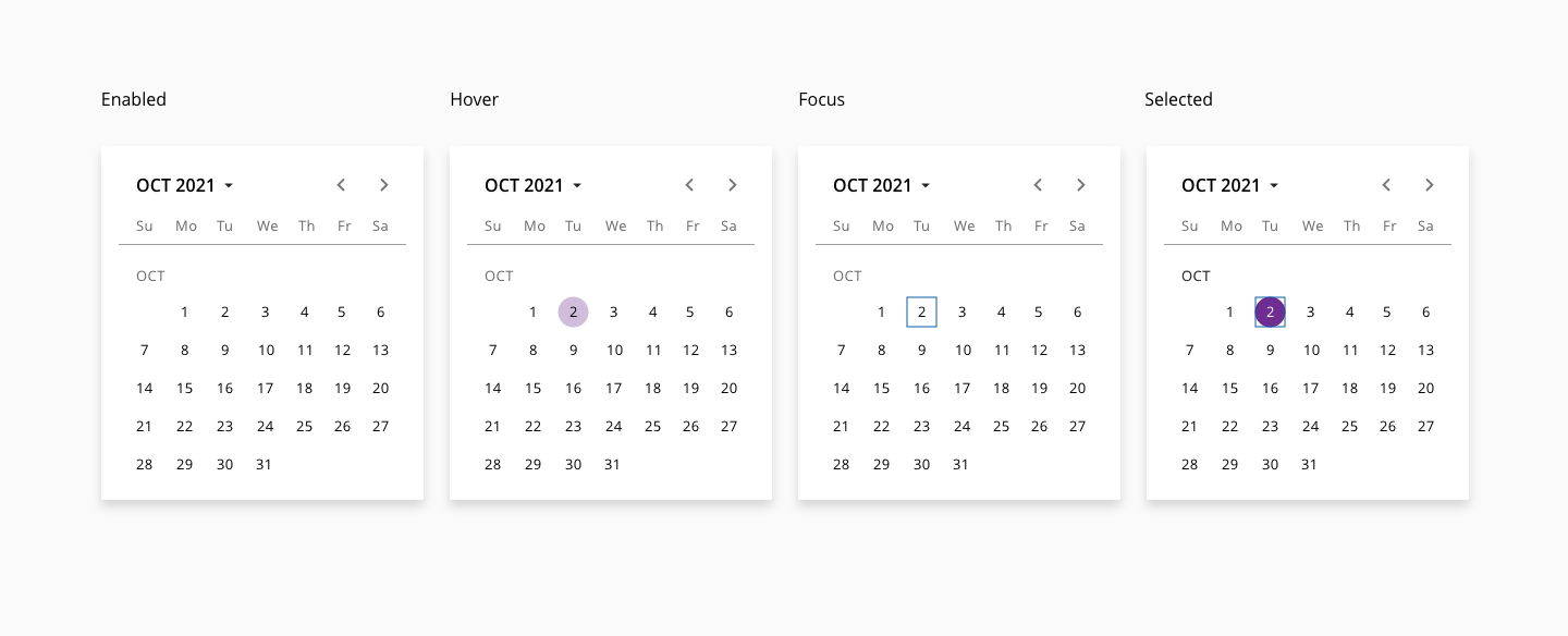 Date Input Specs — Halstack Design System