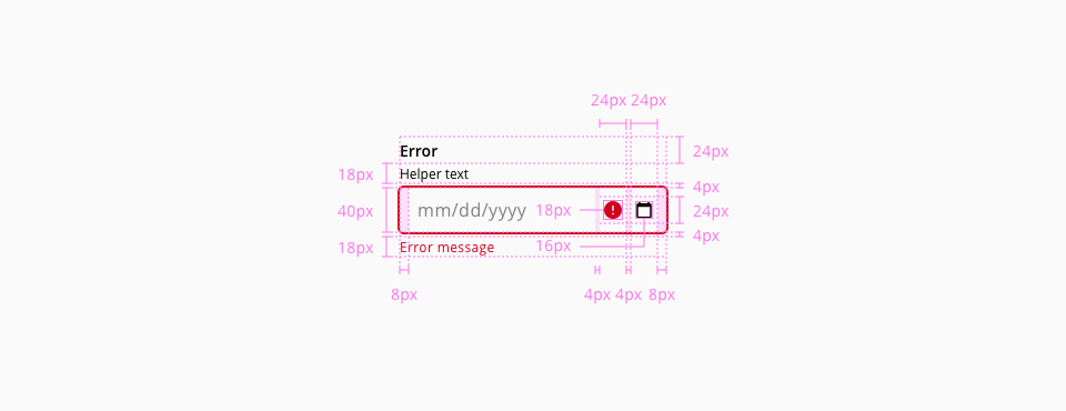 Date Input Specs — Halstack Design System